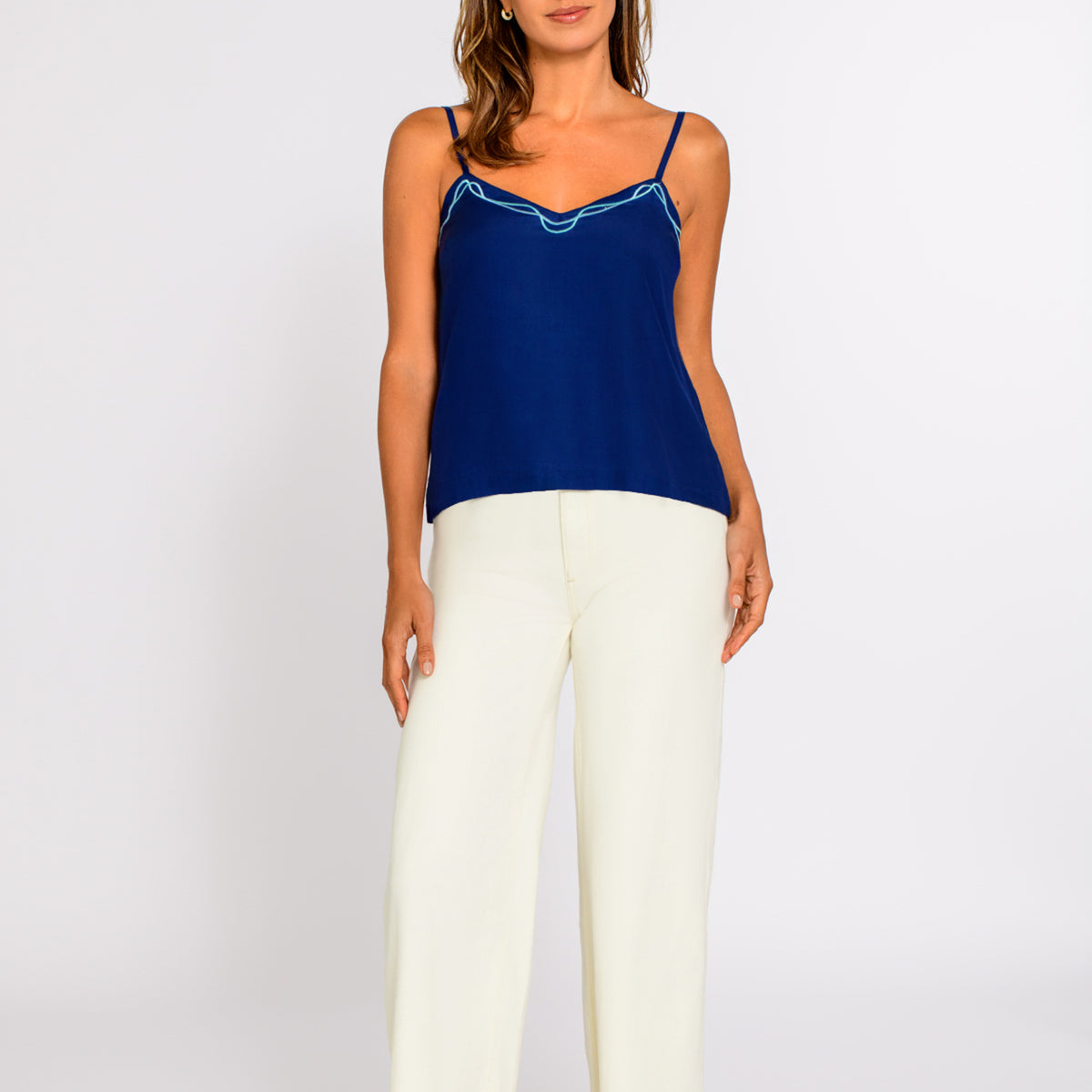 Embroidered Cami | Ocean Cavern - Sea Horse – India Blake